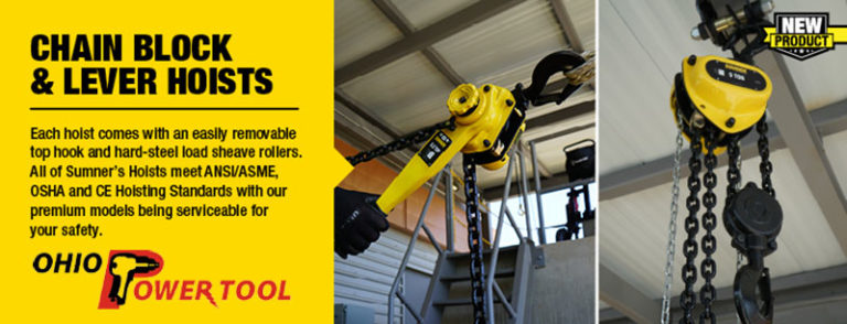New Sumner Hoists – Manual Lever & Chain Block – Ohio Power Tool News