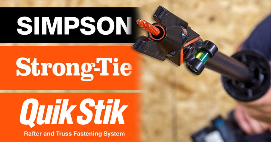 Simpson Strong-Tie Quik Stik Rafter and Truss Fastening System – Ohio ...