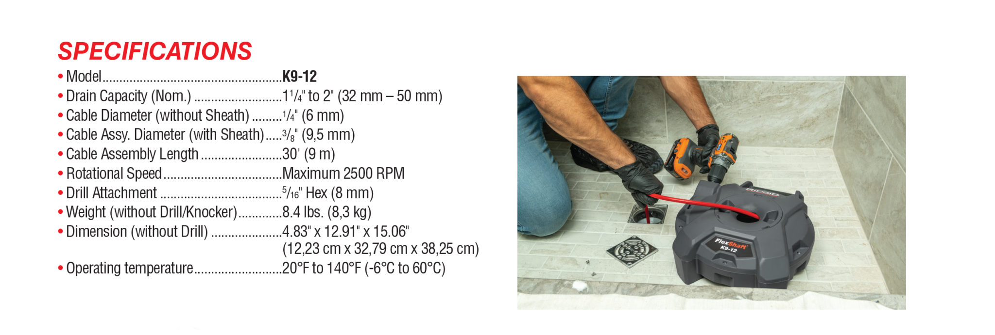 A Closer Look at the Ridgid FlexShaft K9-12 Wall-to-Wall Drain Cleaning ...